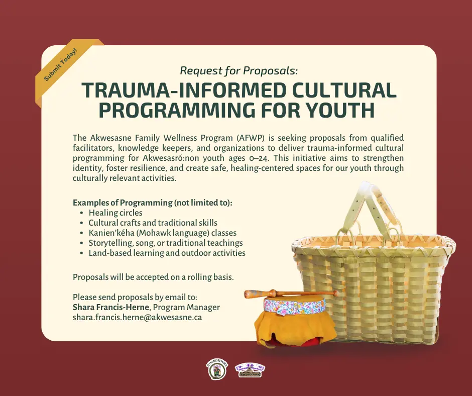 RFP: TRAUMA-INFORMED CULTURAL PROGRAMMING FOR YOUTH | Mohawk Council of ...