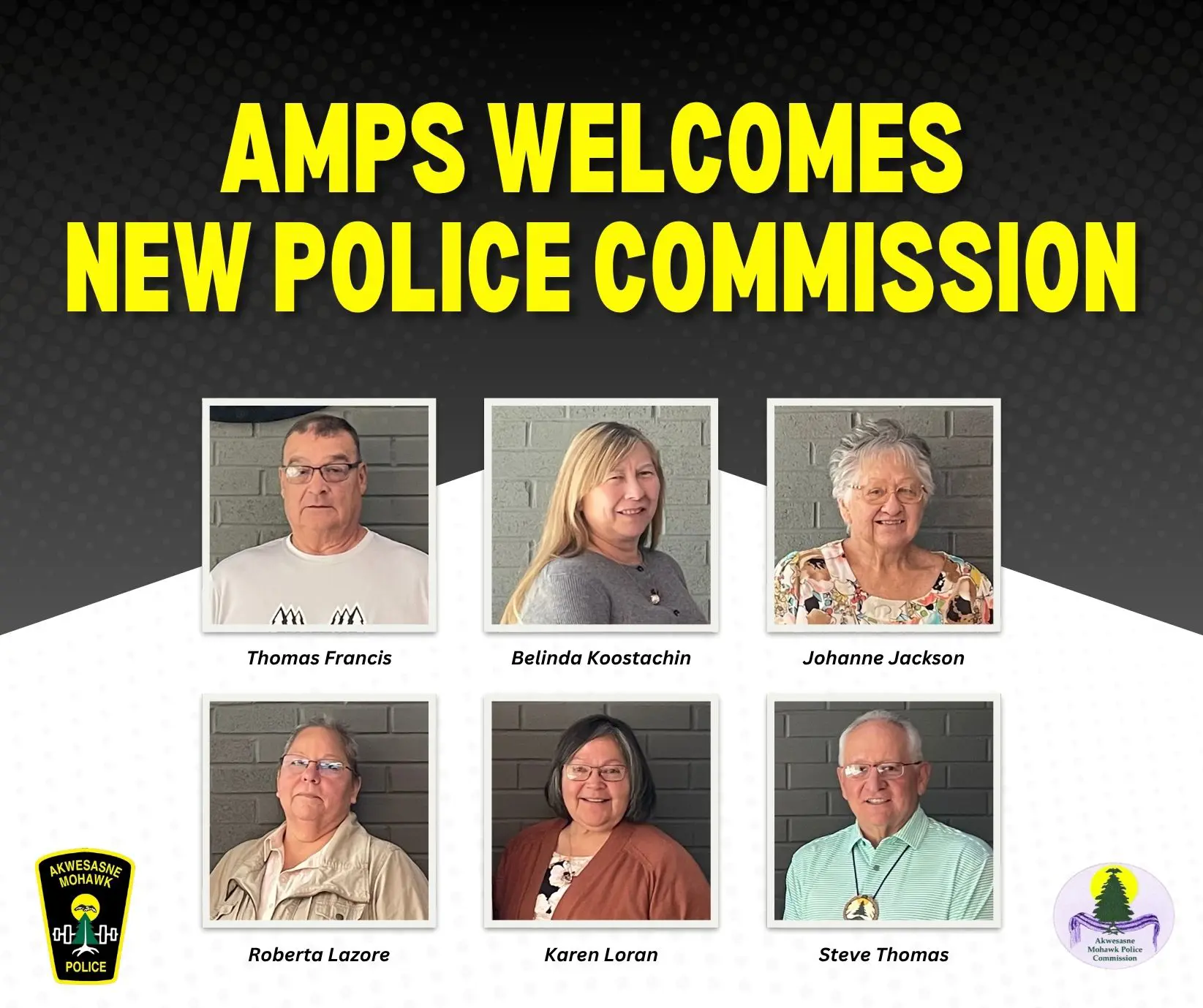 AMPS WELCOMES NEW POLICE COMMISSION MEMBERS | Mohawk Council of Akwesasne