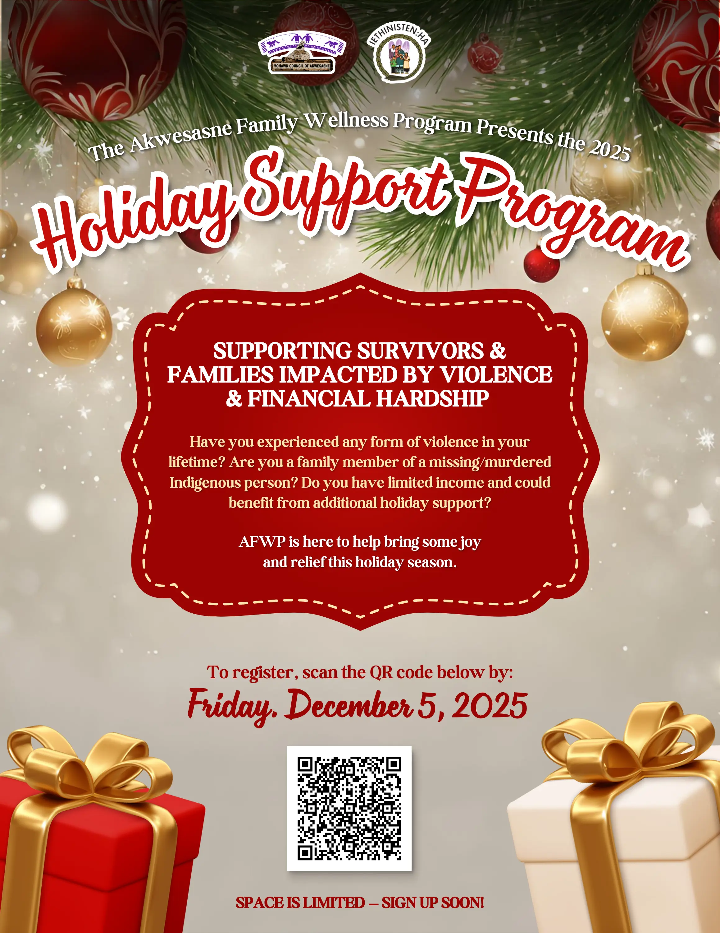 AFWP HOLIDAY SUPPORT PROGRAM: HELPING FAMILIES IN NEED